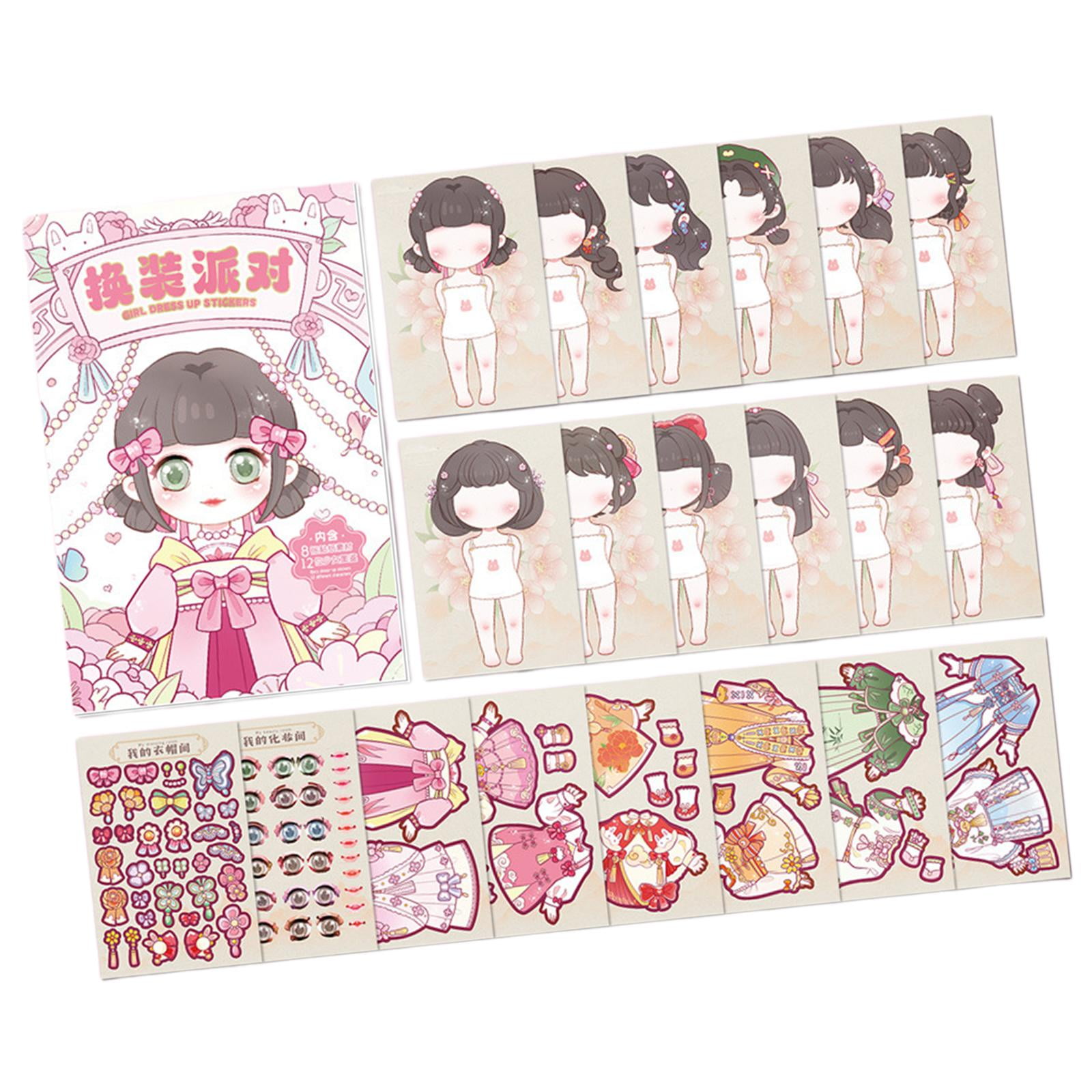 Dress up Doll Stickers Princess Change Costume Stickers fashion ...