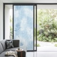 Baby Blue White Palm Leaves Window Privacy Film, Botanical Forest Ferns ...