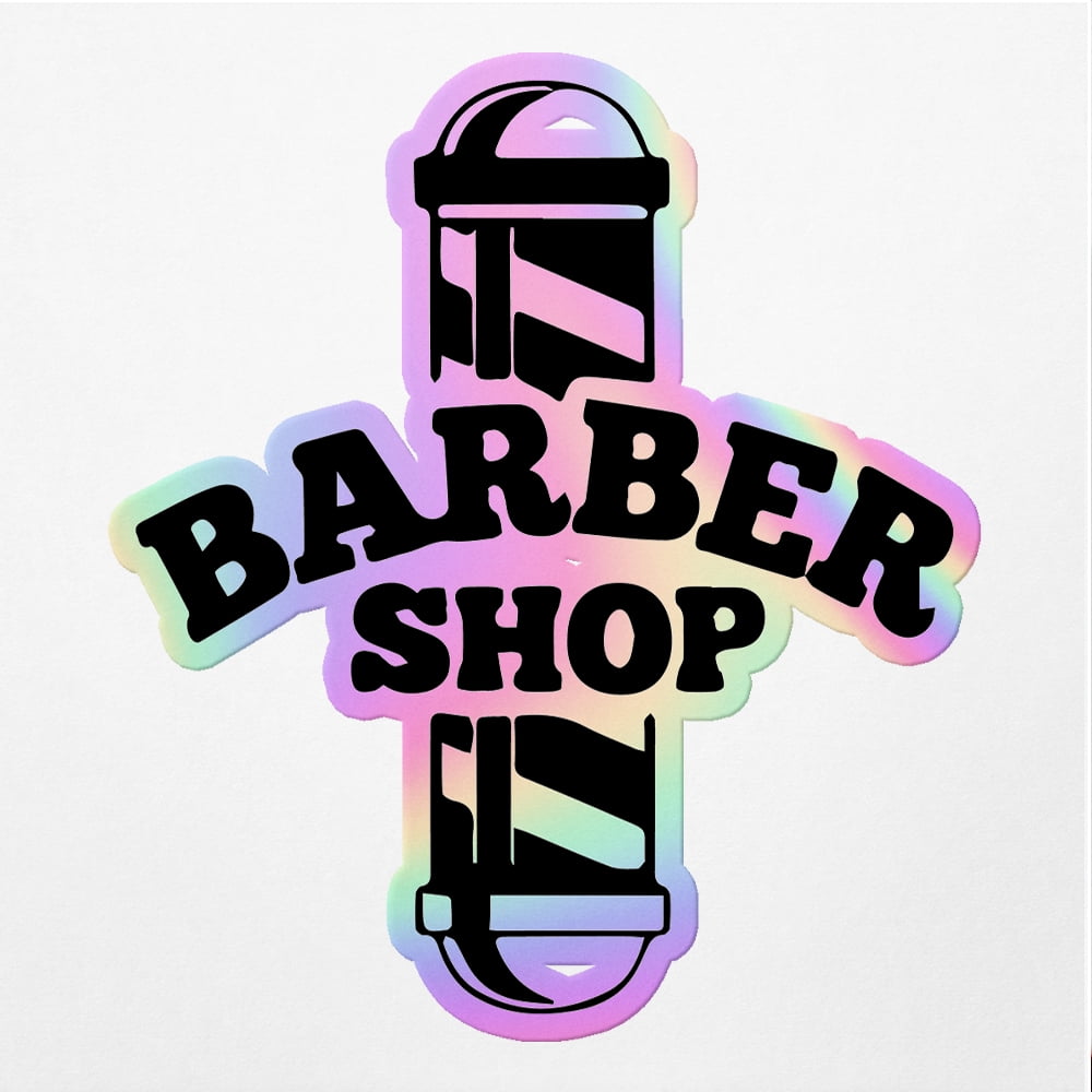 Vinyl Stickers Decals Of Barber Sign Illustration - Apply On Any Smooth ...