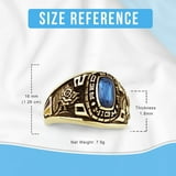 Personalized Women's Classic Square Class Ring available in Valadium ...
