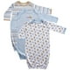 Luvable Friends Infant Boy Cotton Gowns, Blue, Preemie/Newborn ...
