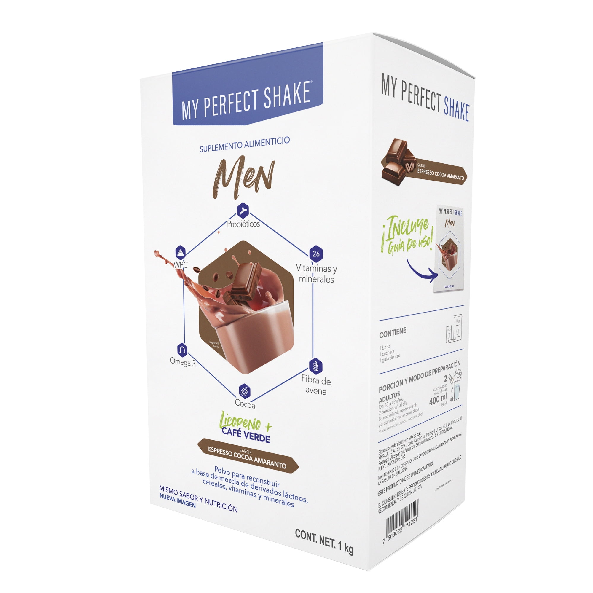 MY PERFECT SHAKE - MEN® - Con 48 nutrientes + Café verde, licopeno ...