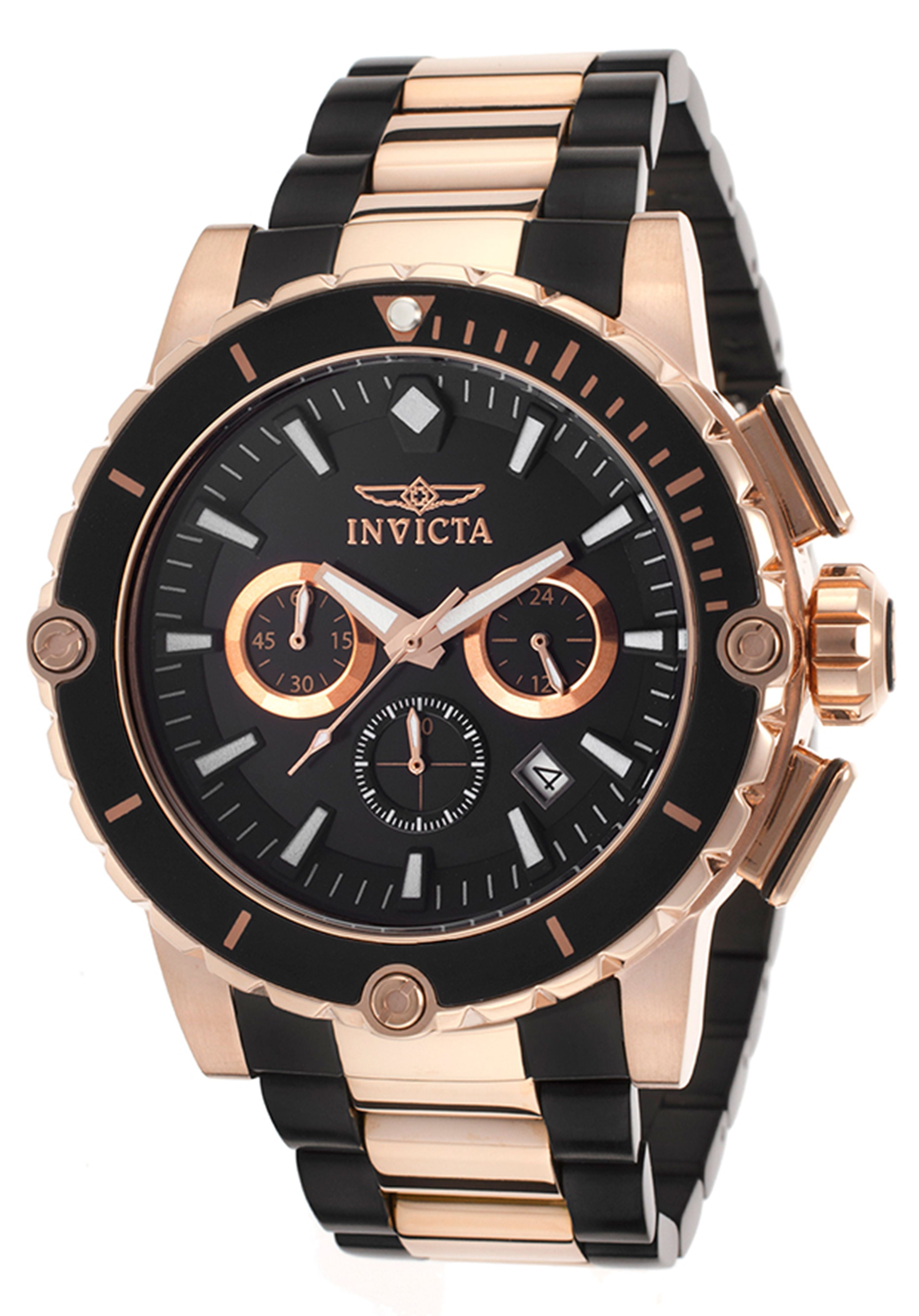 Invicta Men's 15403 Pro Diver Japanese Quartz RoseTone & Black Two Tone ...