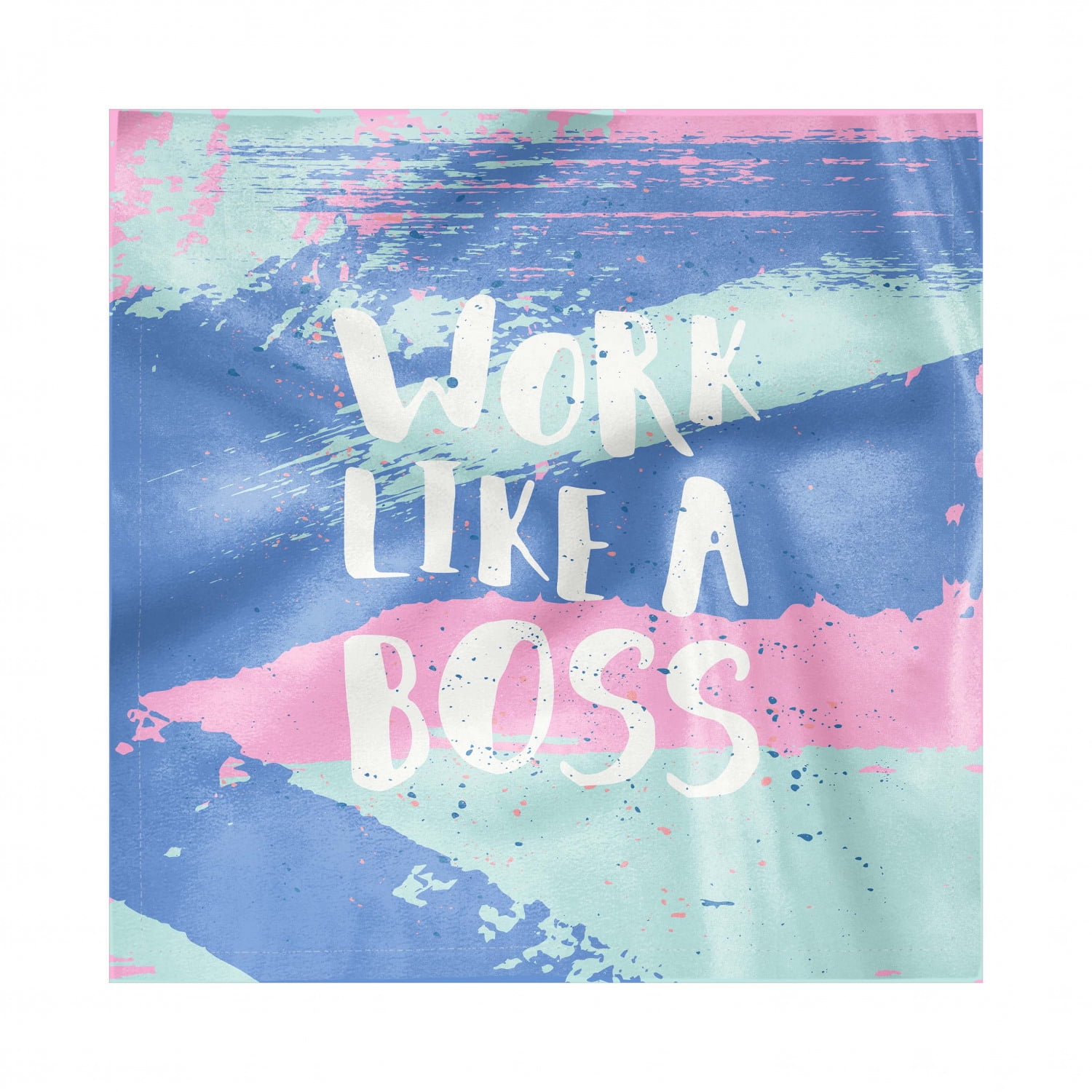 Saying Decorative Satin Napkins Set of 4, Work Like a Boss Words on ...