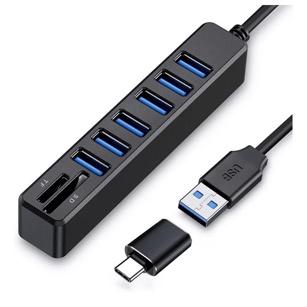 Adaptador Multipuerto 8 En 1 Usb Hubs Para Macbook / Pc Negro | Walmart en línea