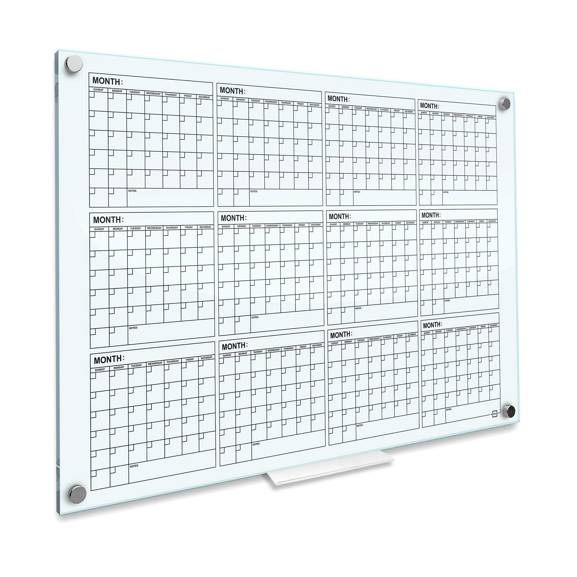 Click here for Scribbledo Yearly 34X46 Glass Whiteboard Calendar... prices