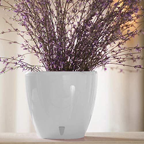 DecoPots - 11.2" Self Watering Planter - Indoor Decorative Flower Pot ...