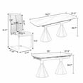 9-Piece Extendable Dining Table Set for 8, Sintered Stone Rectangular ...