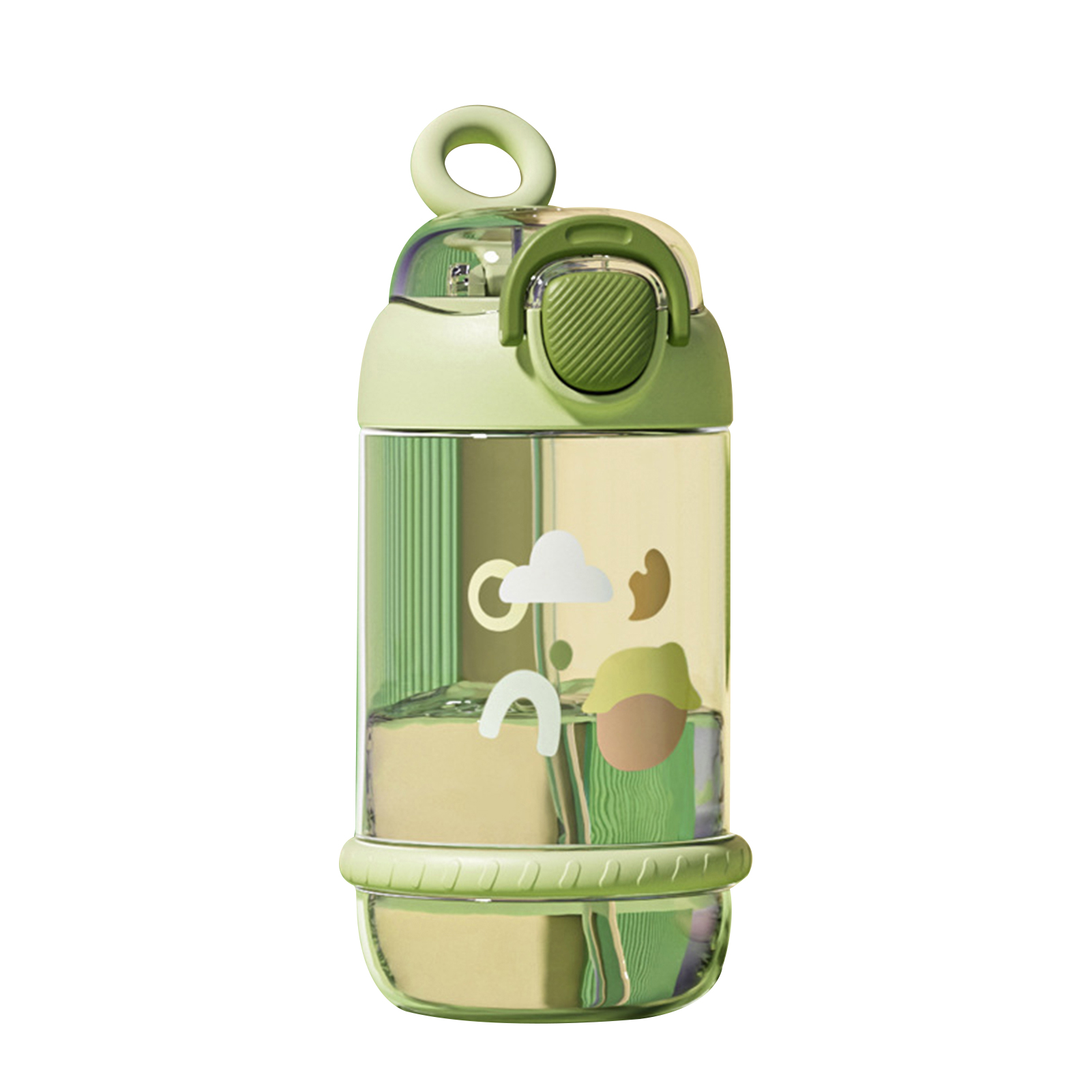 Hesroicy Safety Lock Straw Cup Set - Bouncing Lid, Portable Lanyard ...