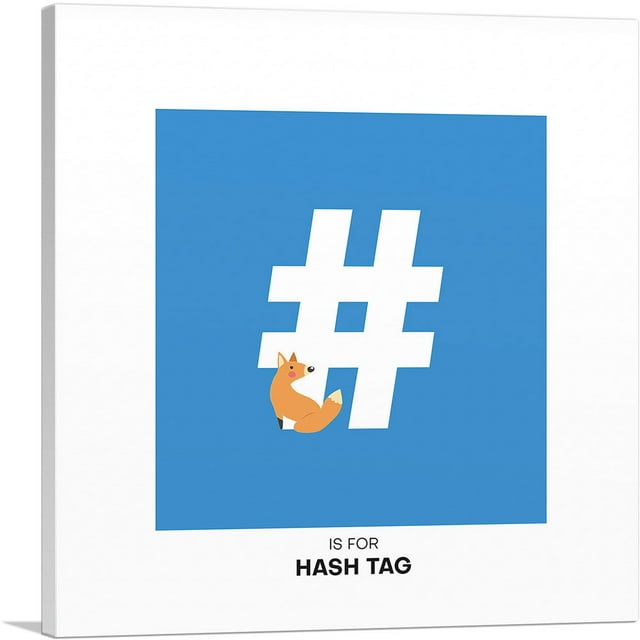ARTCANVAS Kids Animal Alphabet Number Sign Hash Pound Symbol Canvas Art ...