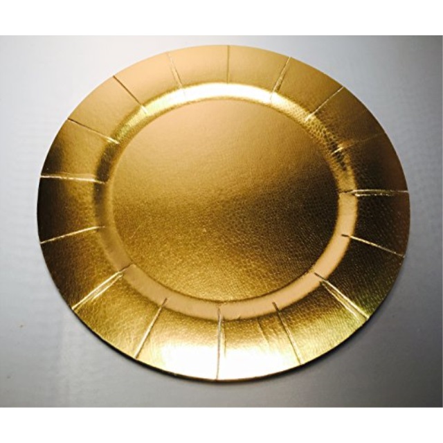 Set of 10 Gold Disposable Charger Plates 13" x 13" - Walmart.com