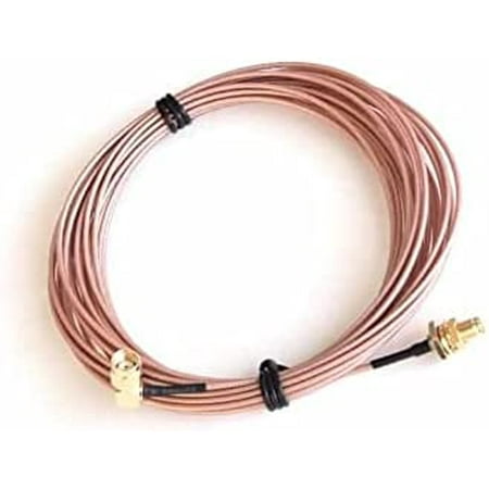 RPSMA Bulkhead to RPSMA Plug Jumper Cable 20FT Coaxial Jumper Connector ...