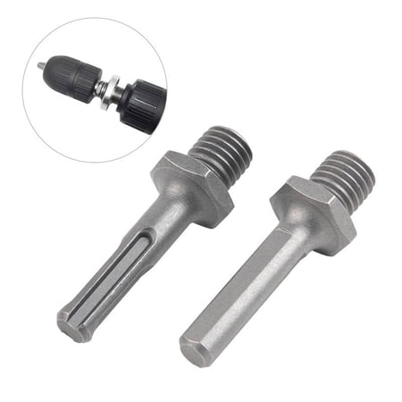 2 Pieces Adapter M14 Male Thread to SDS Plus Female and Female Triangle ...
