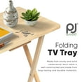 PJ Wood Folding Snack Tables, Compact Food Tray for Dining, TV ...