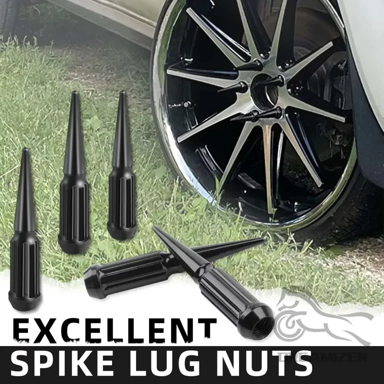M14x1.5 Spike Lug Nuts for Chevy Silverado 1500 24PCS Black 14x1.5 Wheel Lug Nuts for Ford F150 GMC Sierra 1500 14mm x 1.5 Bulge Acorn Lug Nut with