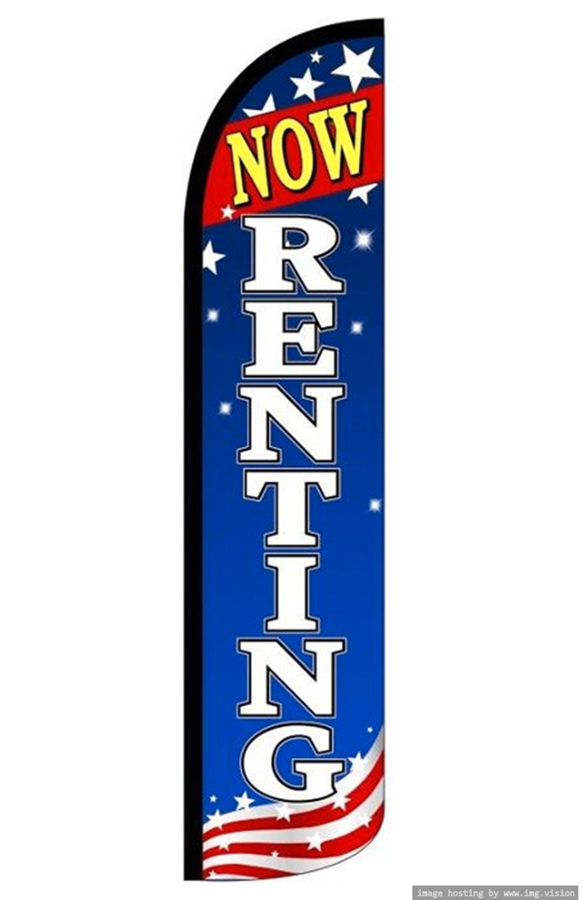 Now Renting Windless flag Without Pole Advertisement /Business Flags ...