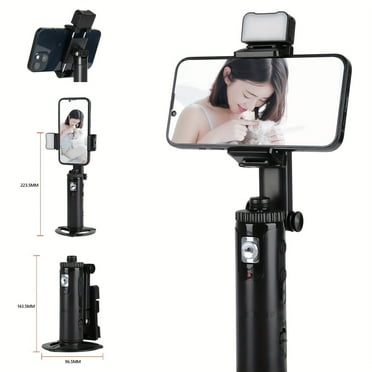 Selfie Photography Video Handheld Vlog Stand Tripod Stabilizer Kit LED ...