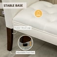 End of Bed Bench with Button Tufted Design, Upholstered Bedroom ...