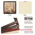 2D Flat, 1pc 8x8 Inch Wooden Framed Floral Wall Art Vibrant 2D ...