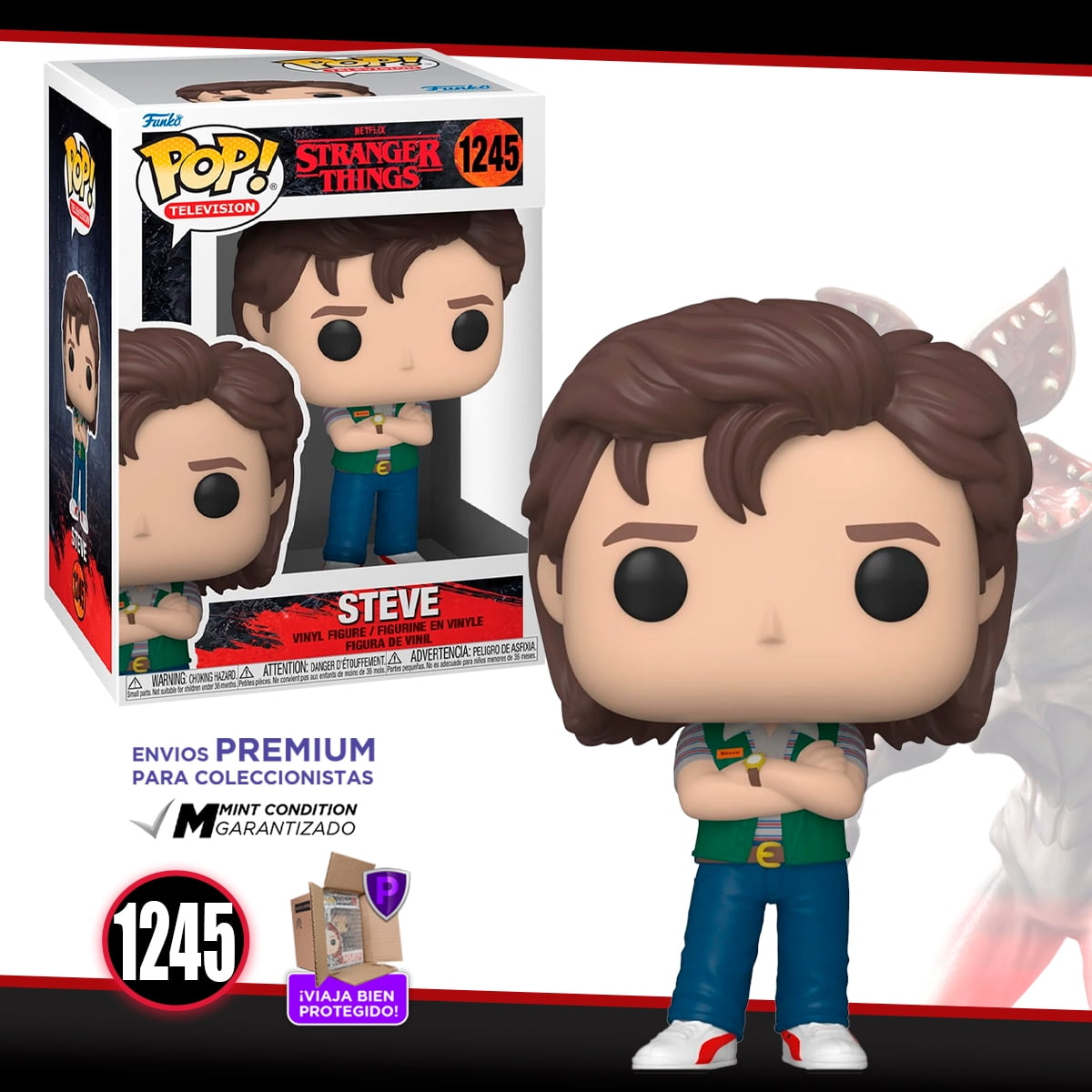 Funko Pop Steve #1245 Stranger Things Serie Netflix Original Funko ...
