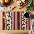 Bohemian Animals Cotton Linen Placemats Set of 1, Abstract Geometric ...