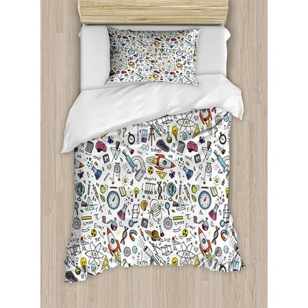 Educational Duvet Cover Set, Science School Pattern with Formulas ...