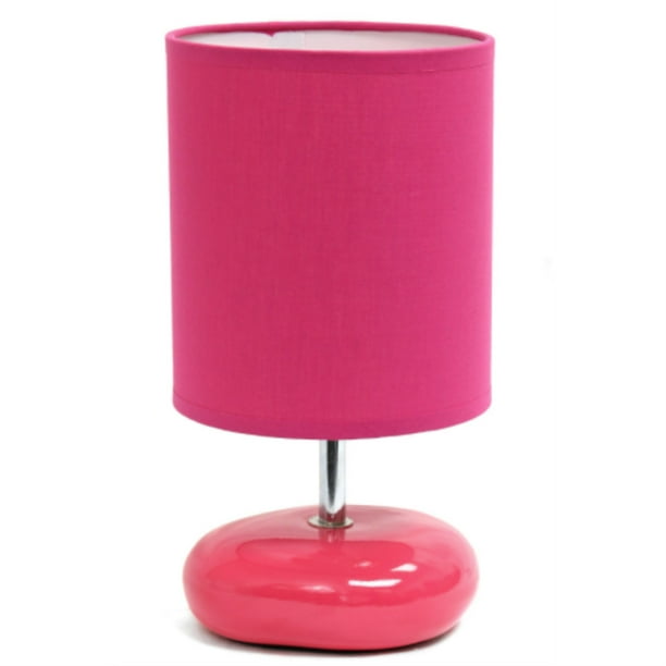 Simple Designs Stonies Small Stone Look Table Bedside Lamp - Walmart.com