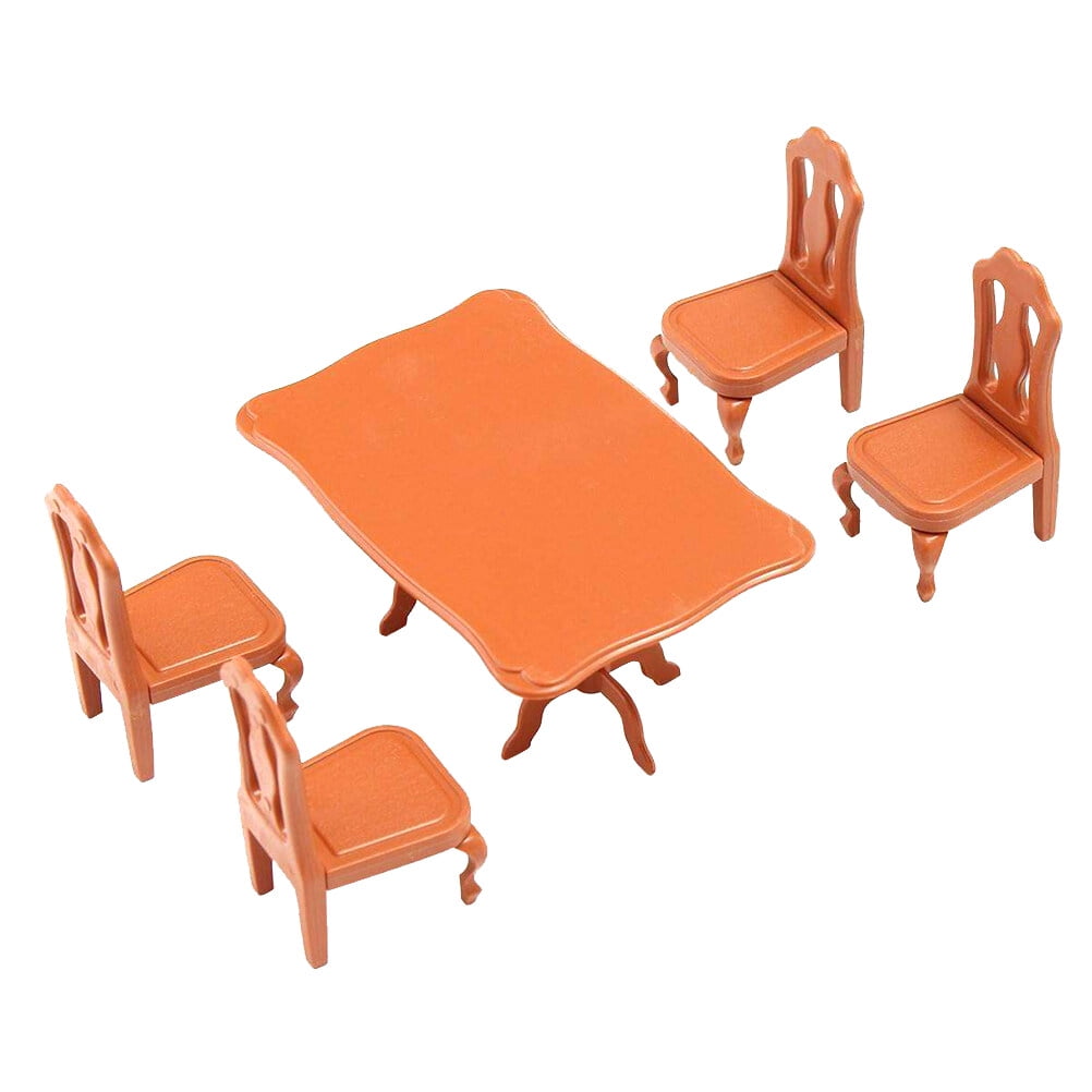 1 Set/5pcs Mini House Kids Play House Mini Tables and Chairs for ...
