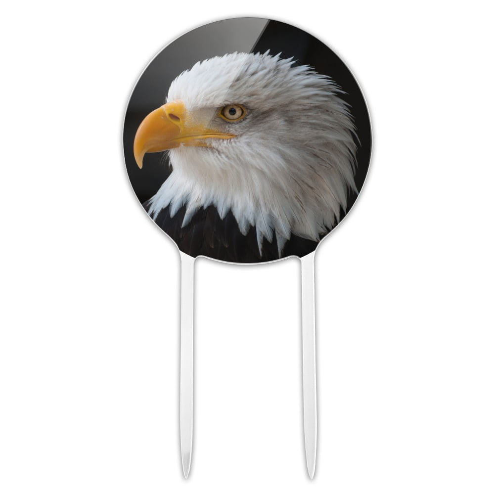Acrylic Stoic Bald Eagle Cake Topper Party Decoration for Wedding ...