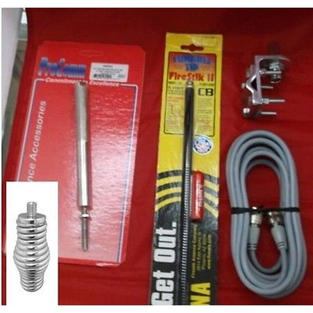 FIRESTIK FS5 5FT CB ANTENNA,COAX,MOUNT, CASCADIA PERCH, HD BARREL ...