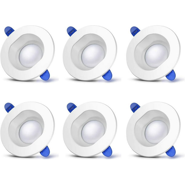 Juego De 6 Focos Empotrables Led Blanco Neutro, Focos Led Redondos Para Baño Ip44, Para Baño ...
