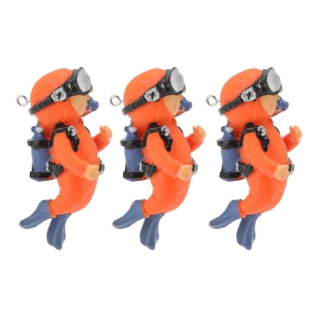 Fish Decoration, Resin 3Pcs Safe Floating Aquarium Diver Decoration For ...