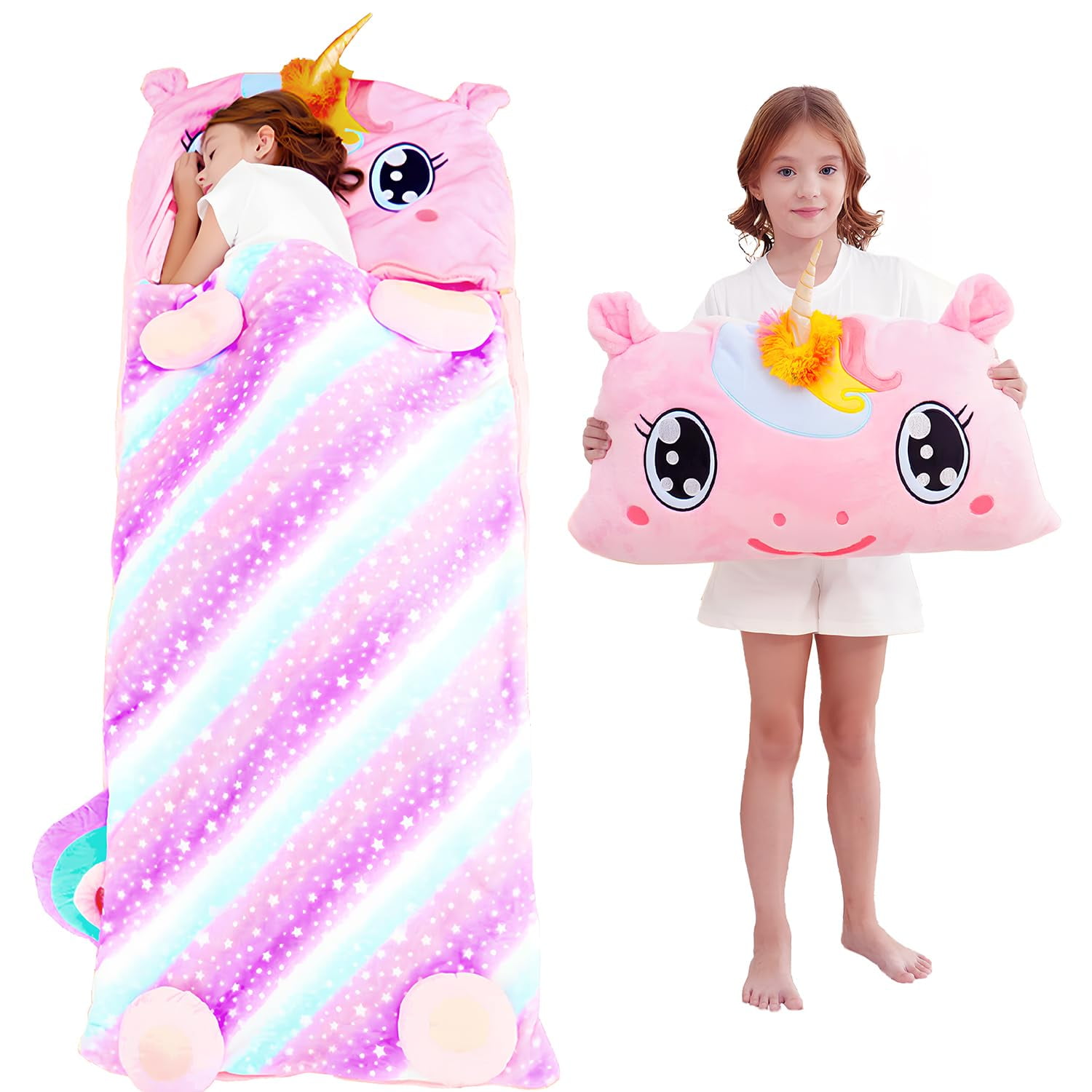 Click here for Micling Kid Sleeping Bag With Pillow - Larger Todd... prices