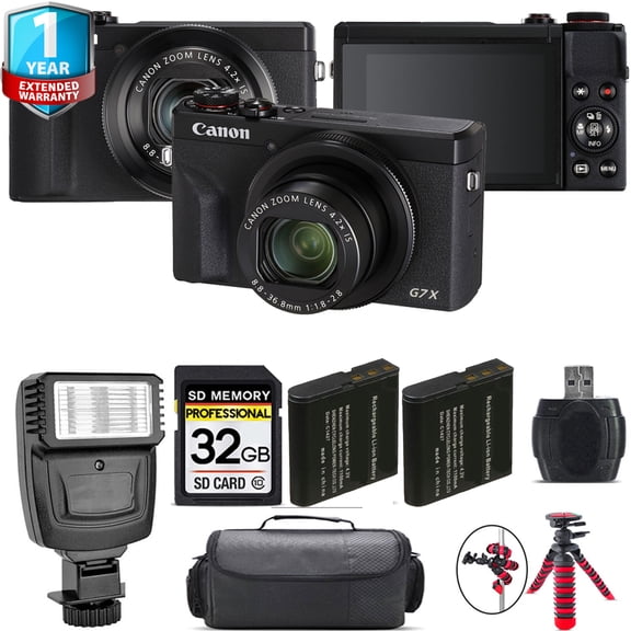Canon PowerShot G7 X Mark III Digital Camera (Graphite) + Extra Battery ...