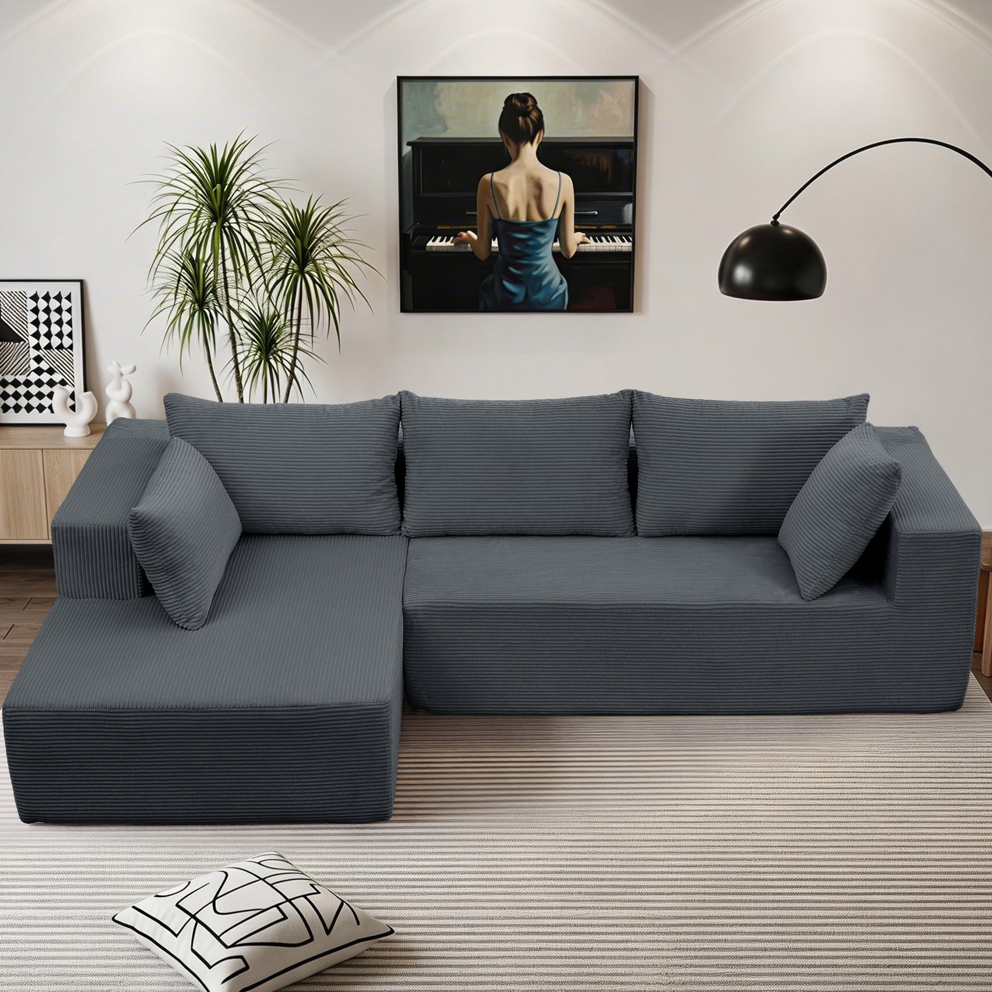 Click here for Korser Sectional Sofa With L-Shape Chaise Modern M... prices