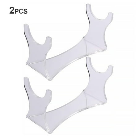 2 Pieces Display Rack Clear Black U-shape Acrylic Racks Horizontal ...