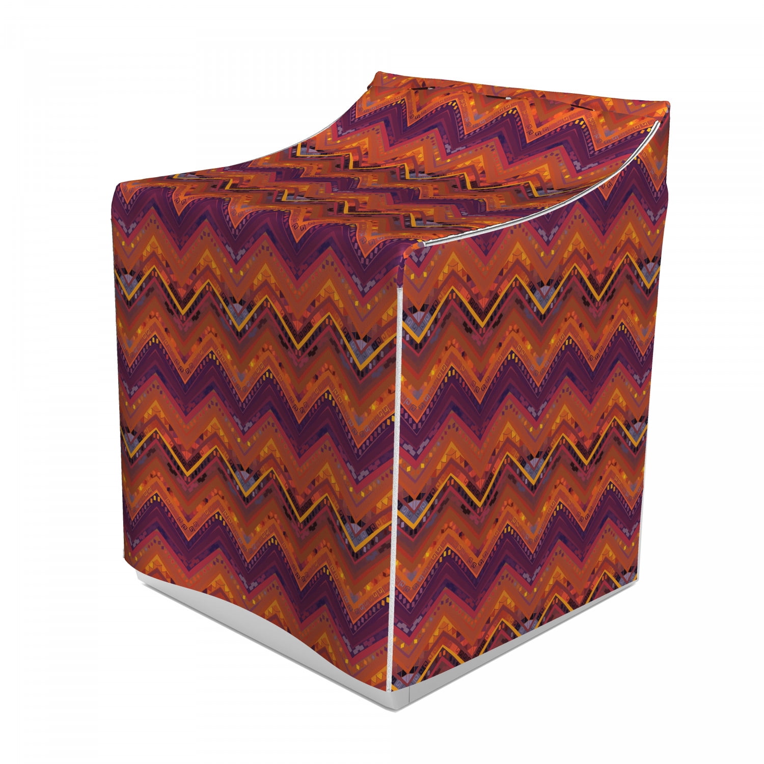 Tribal Washer Cover, Native Ornament with Zig Zag Motif Peruvian ...