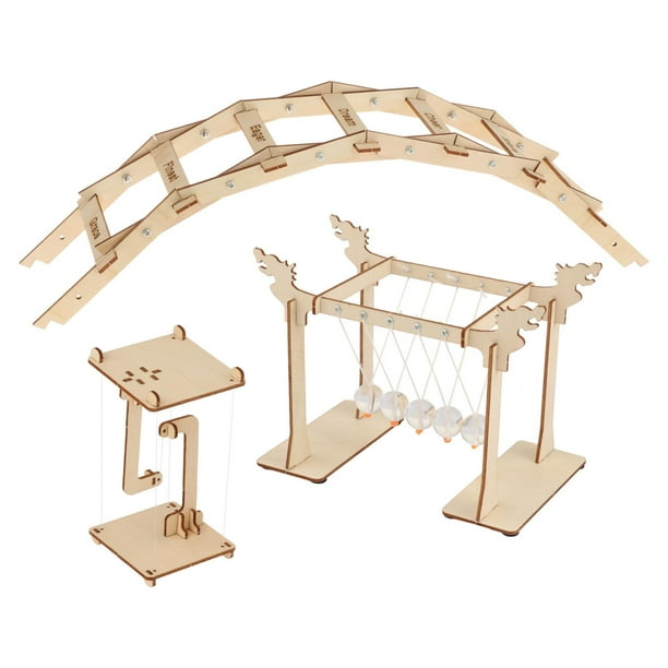 3 Pieces Science Experiments DIY s, Small Inventions Project, Wooden ...