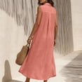 CHUMUD Summer Dresses for Women Sleeveless Collared Shirt Maxi Dress ...