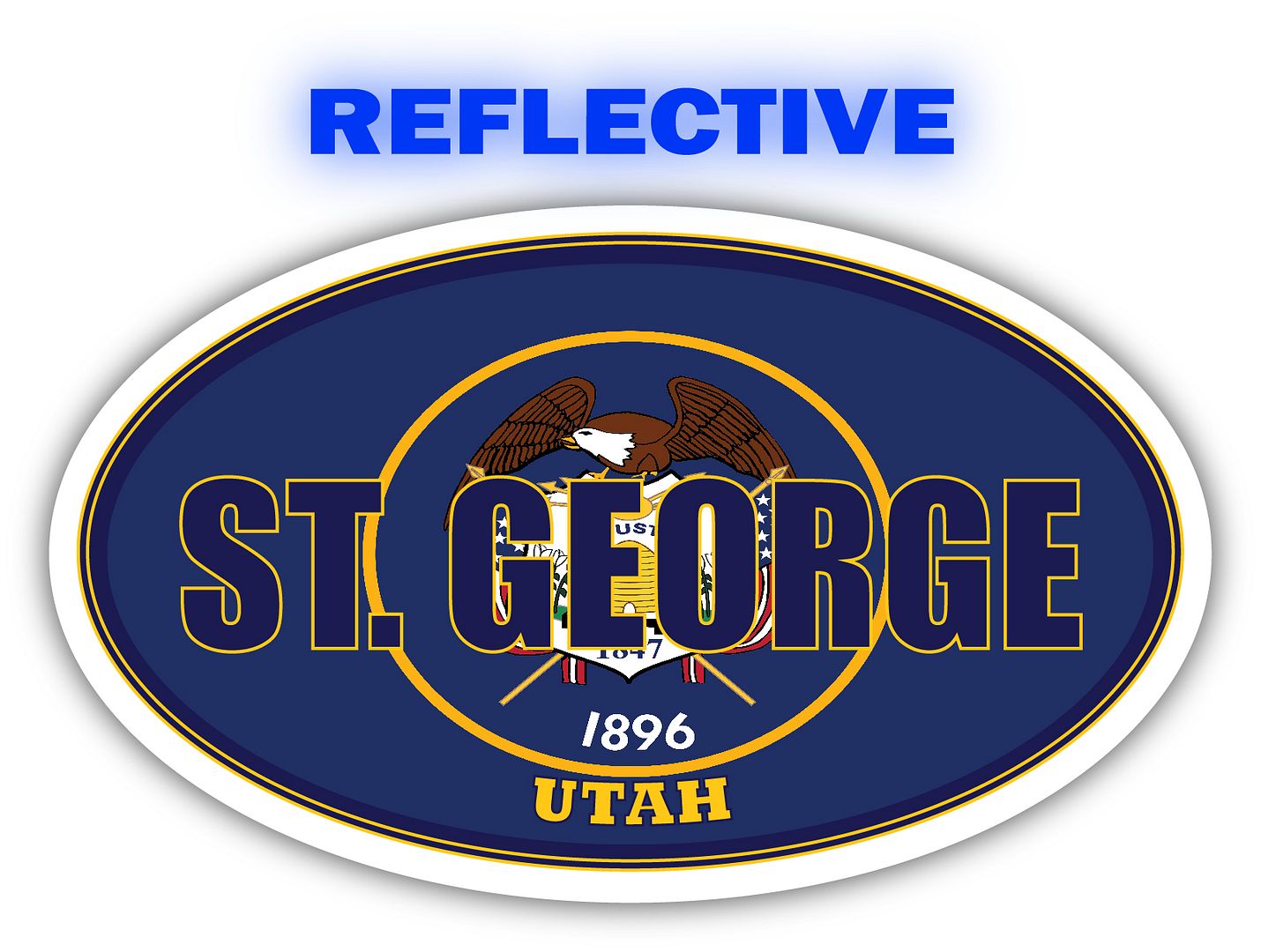 St. George City Utah State Flag | UT Flag Washington County Oval State ...