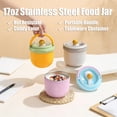 17oz Portable Lunch Food Jar with Handle, Built-in Tableware Storage ...