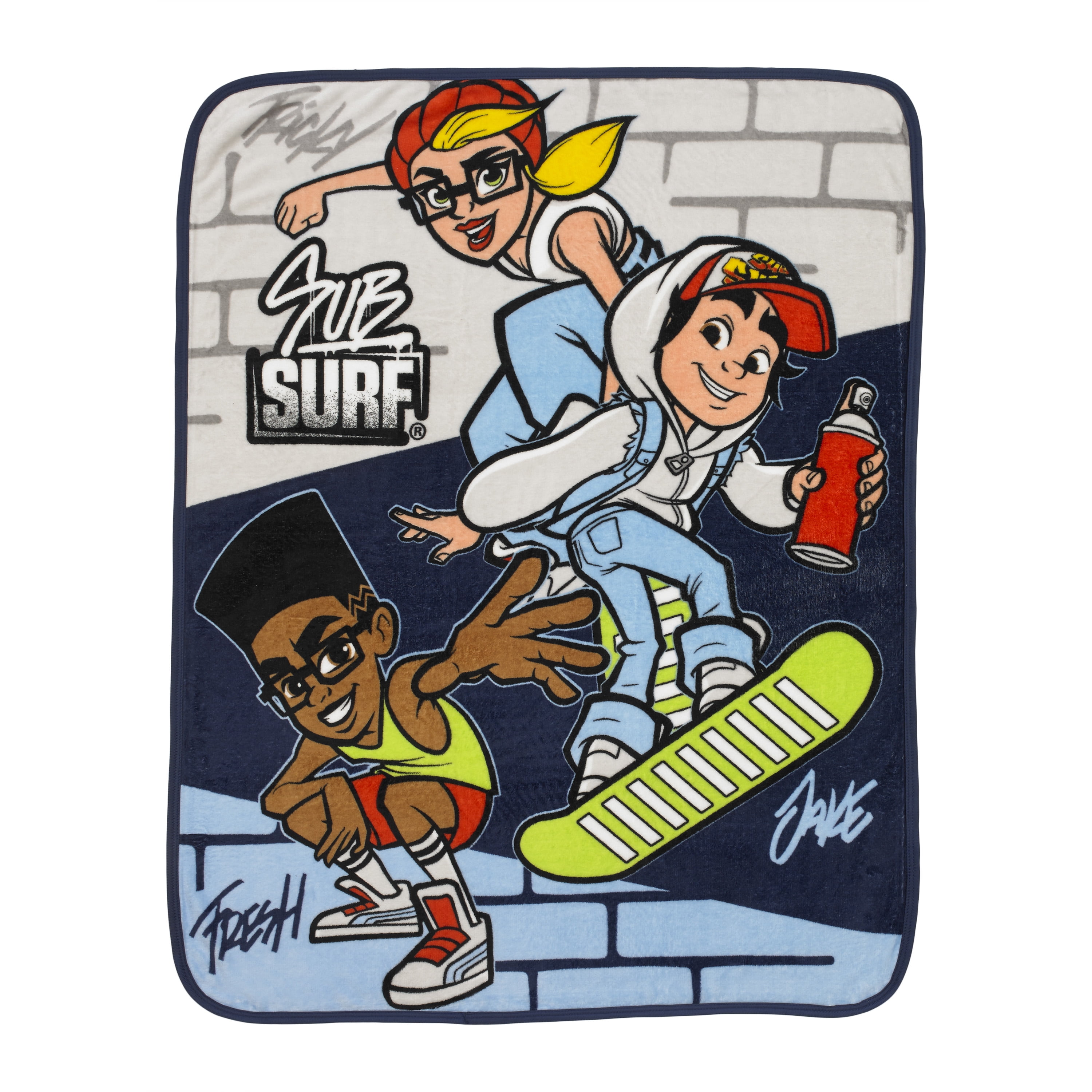 Subway Surfers Kids Silky Soft Plush Throw Blanket, 40x50, Blue, Gray ...