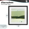 Stupell Industries Bloom Serene Layered Landscape Black Framed Print ...