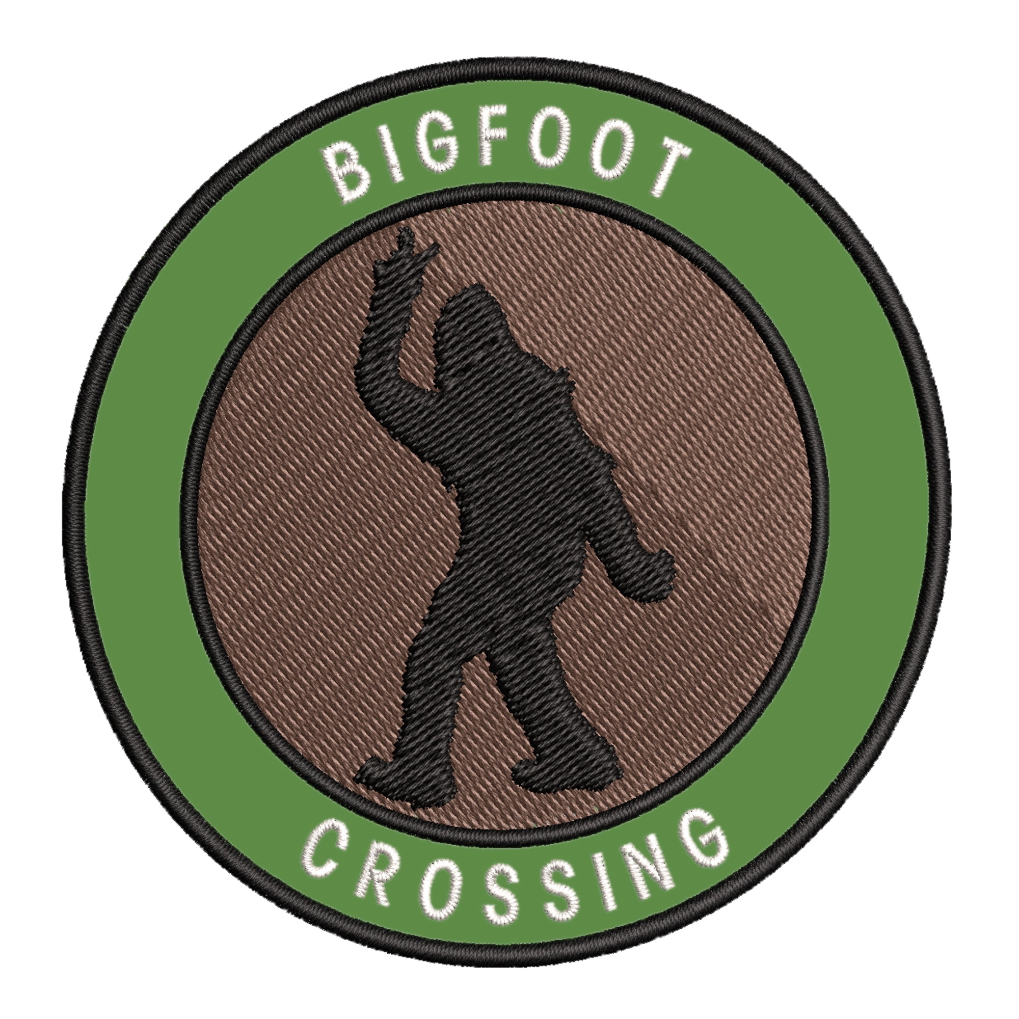 Bigfoot Crossing 3.5" Iron On Or Sew On Embroidered Fabric Badge Patch ...
