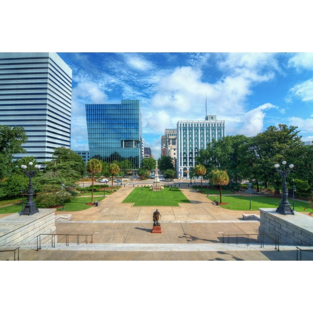 Skyline of Downtown Columbia, South Carolina on Main Sreet, Unframed ...