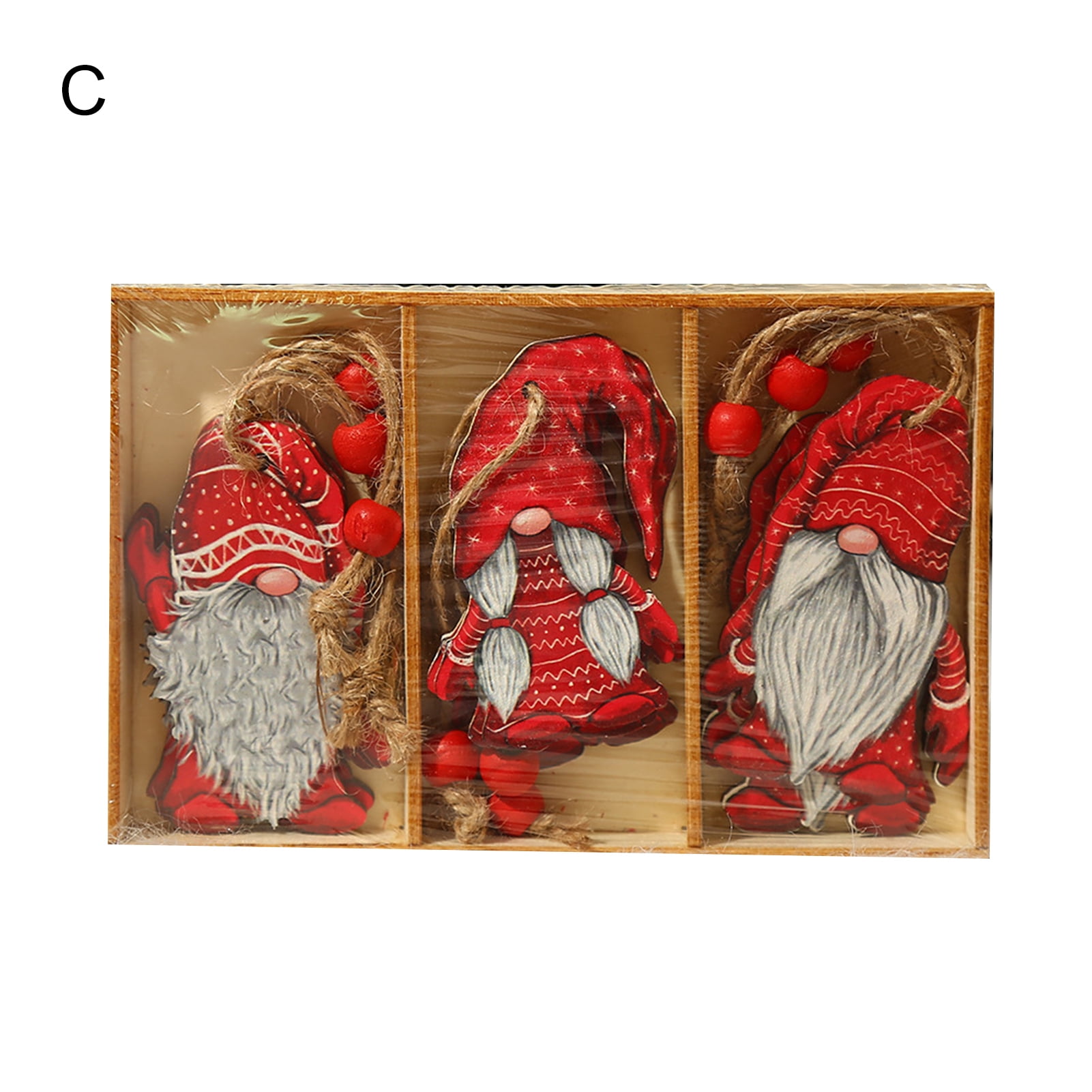 9Pcs/Set Delicate Dwarf Shape Wood Multi-use Hanging Decor Visual ...