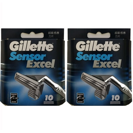 Gillette Sensor Excel Razor Blades Refills, 20 Cartridges - Walmart.com