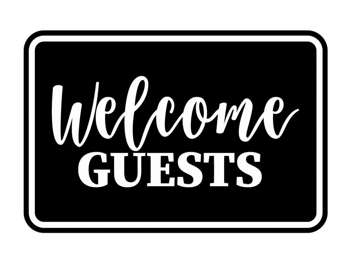 Signs ByLITA Classic Framed, Welcome Guests Sign (Black) - Small ...