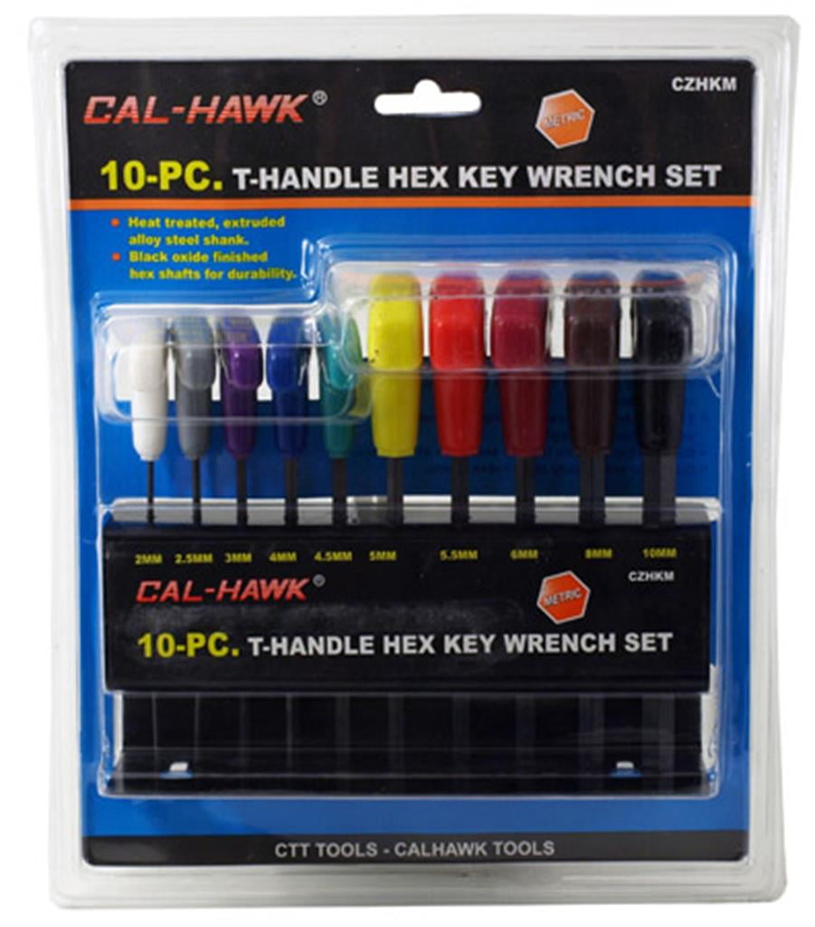 Cal Hawk Tools 10-pc. T-Handle Hex Key Wrench Set - Metric - Walmart.com