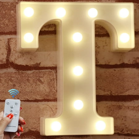 LED Letter Lights Alphabet Light Up Marquee Letter Signs with Wireless ...